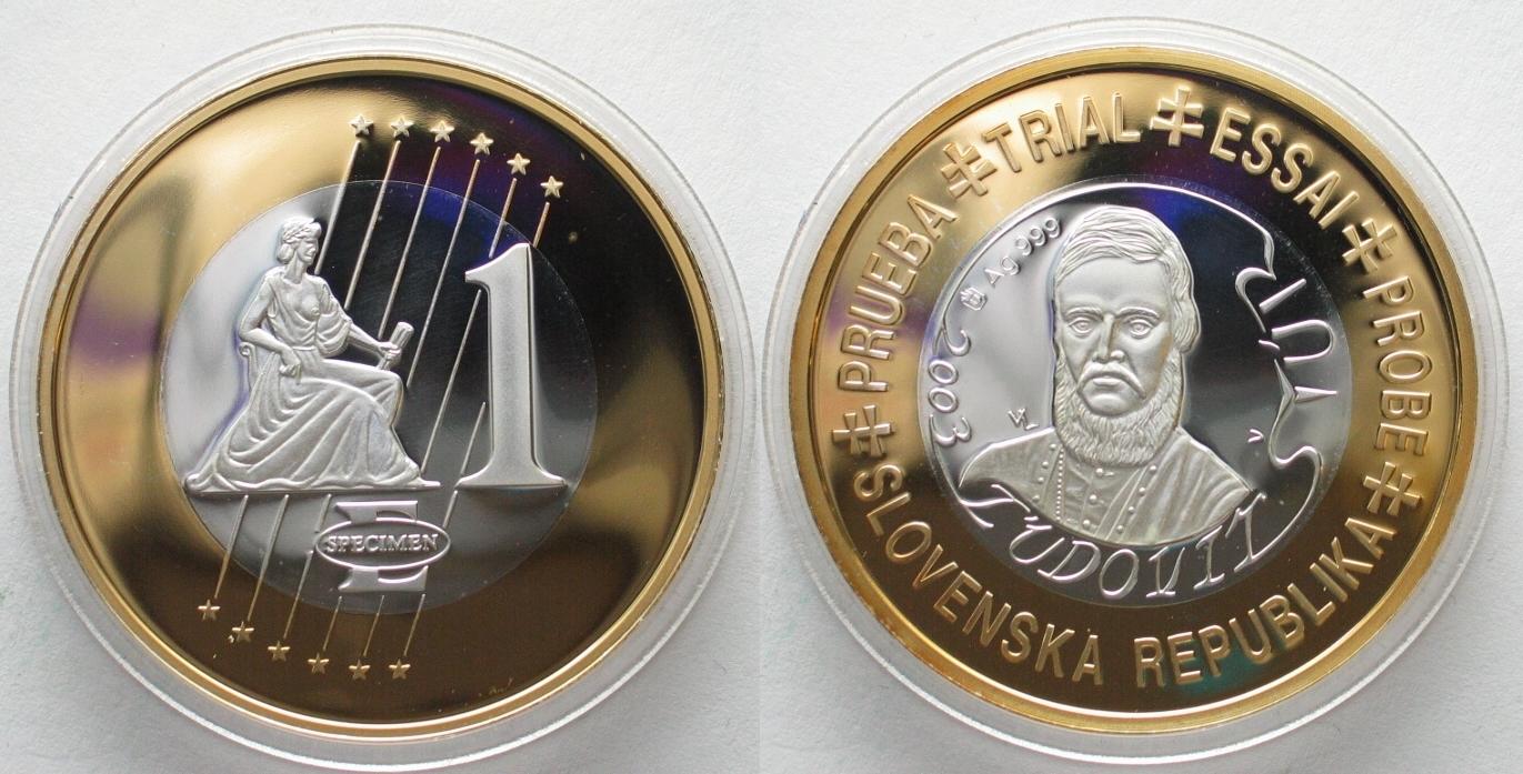 SLOWAKEI 1 Euro SPECIMEN 2003 Silber 25g # 34523 PP | MA-Shops