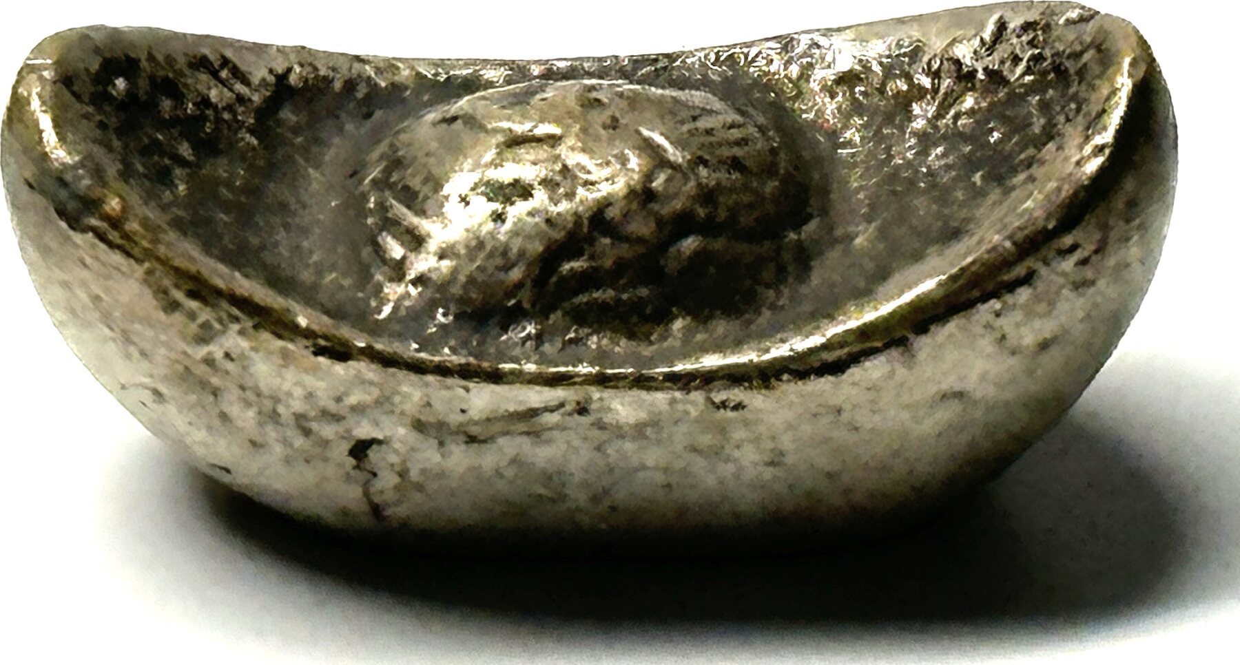 CHINA. Qing Dynasty Silver 1 Tael about 1820 Boat-shaped Yuanbao Sycee ...