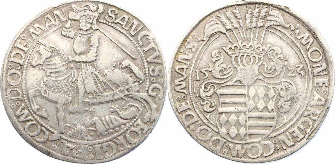 Mansfeld Taler 1523 Günther, Ernst, Hoyer, Gebhard und Albrecht 1486 ...
