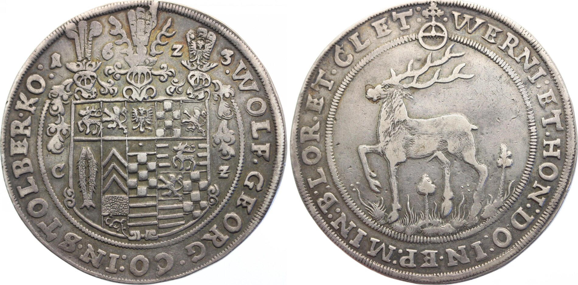 Stolberg-Stolberg Taler 1623 CZ Wolfgang Georg 1615-1631. Seltener ...