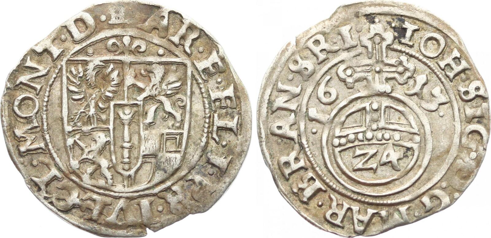 Brandenburg-Preußen Groschen 1613 HL Johann Sigismund 1608-1619. Sehr ...