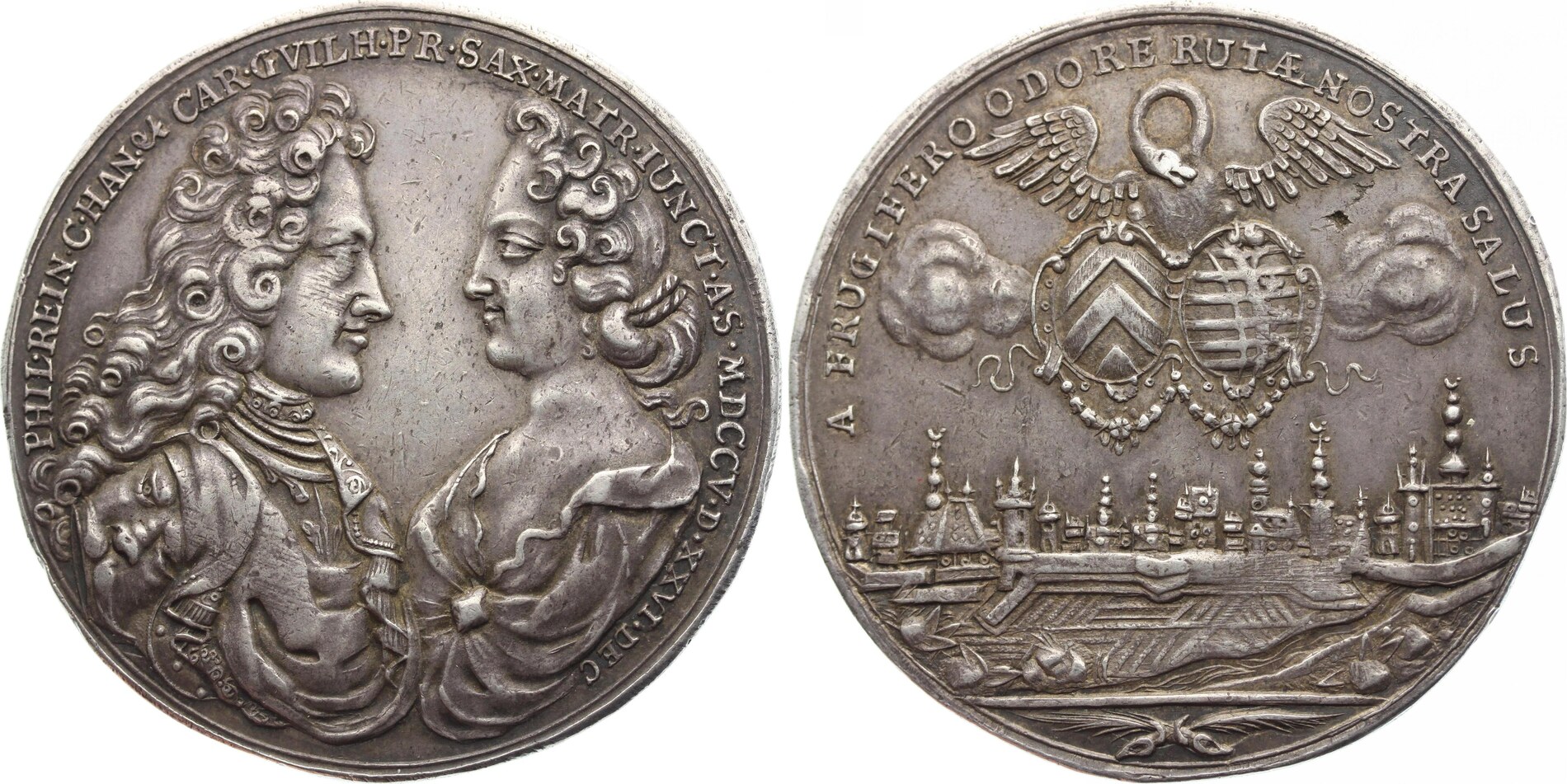 Hanau-Münzenberg 1 1/2 facher Schautaler 1705 Philipp Reinhard 1685 ...