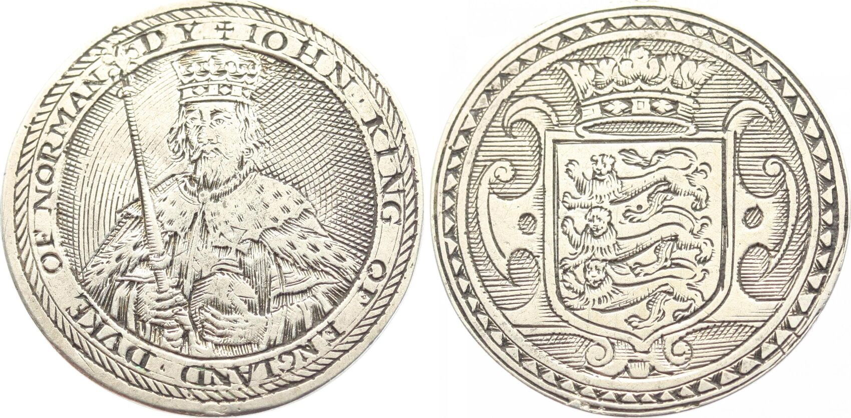 Großbritannien Silbermedaille John 1199-1216. Sehr schön-vorzüglich ...