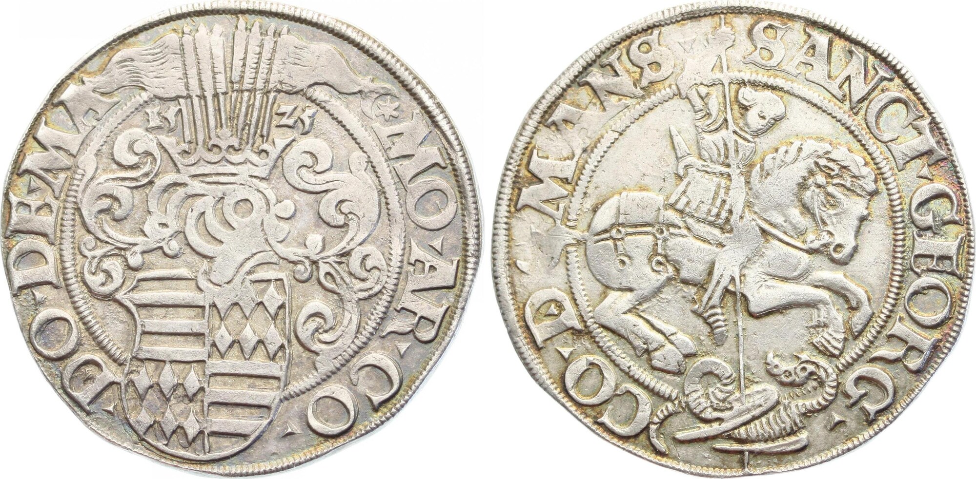 Mansfeld 1/2 Taler 1525 Günther, Ernst, Hoyer, Gebhard und Albrecht ...