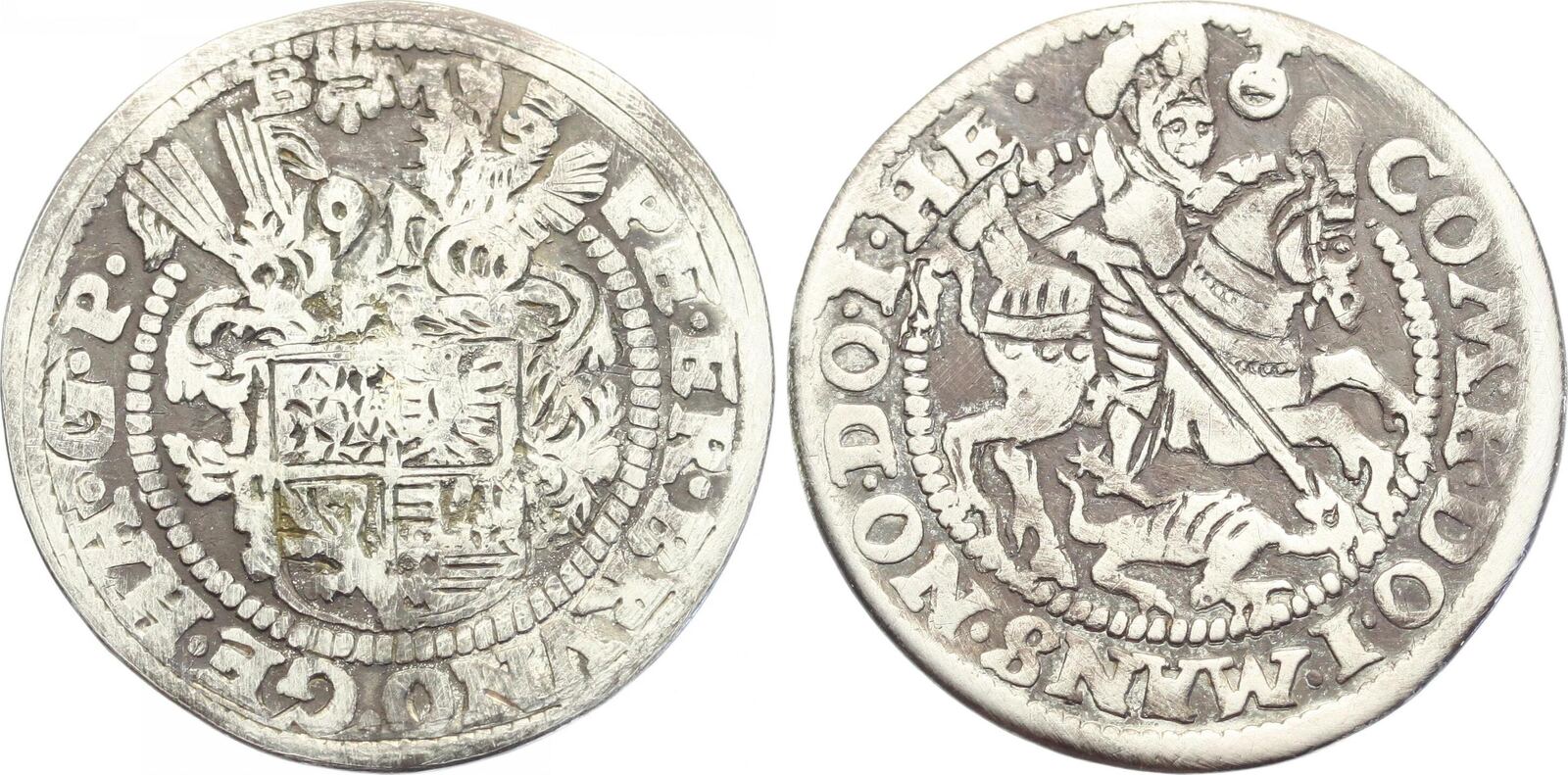 Mansfeld-vorderortische Linie zu Friedeburg 1/4 Taler 1591 Peter Ernst ...