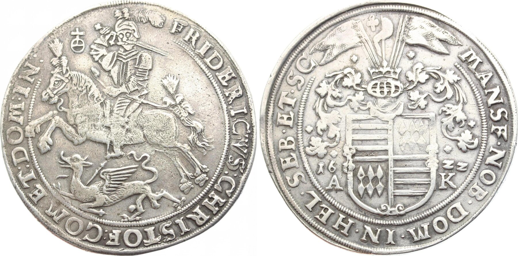 Mansfeld-eigentliche hinterortische Linie Taler 1622 AK Friedrich ...