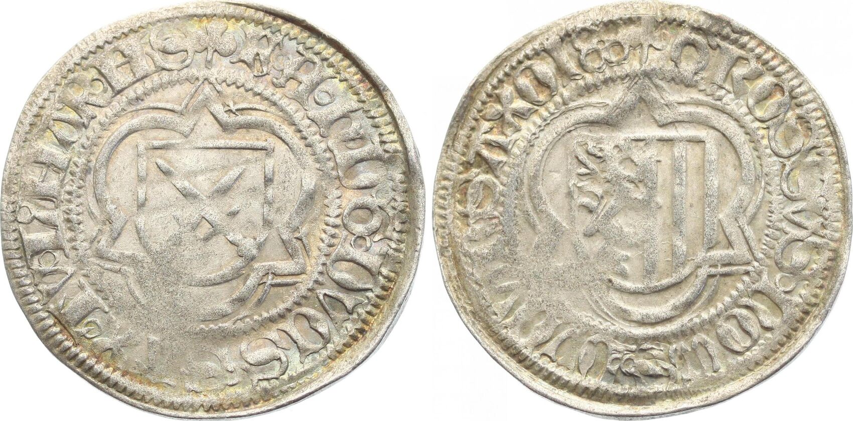 Sachsen-Markgrafschaft Meißen 1/2 Schwertgroschen 1488 M Kurfürst ...