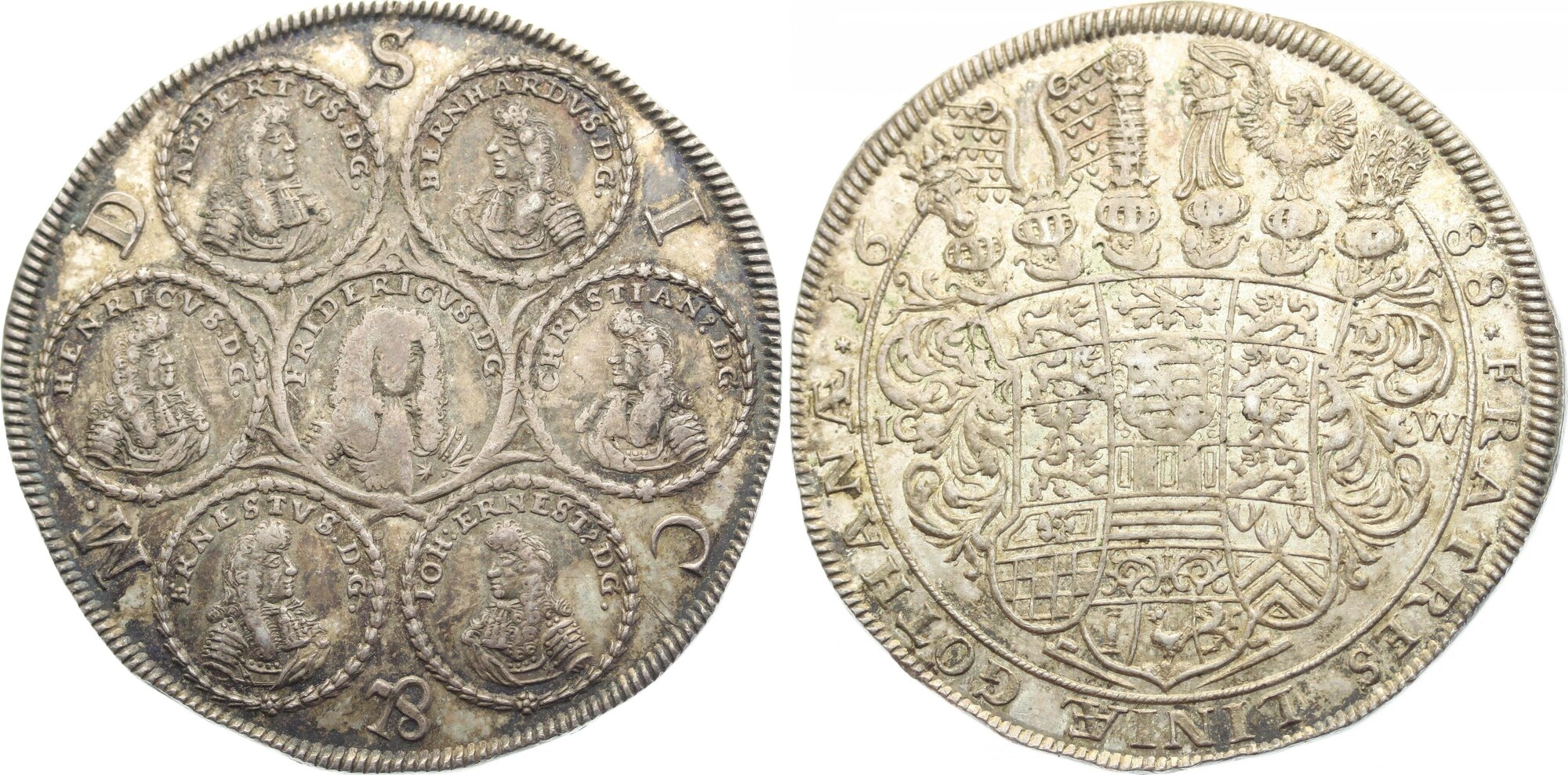 Sachsen-Gotha-Altenburg Reichstaler 1688 IG Friedrich I. 1675-1691 ...