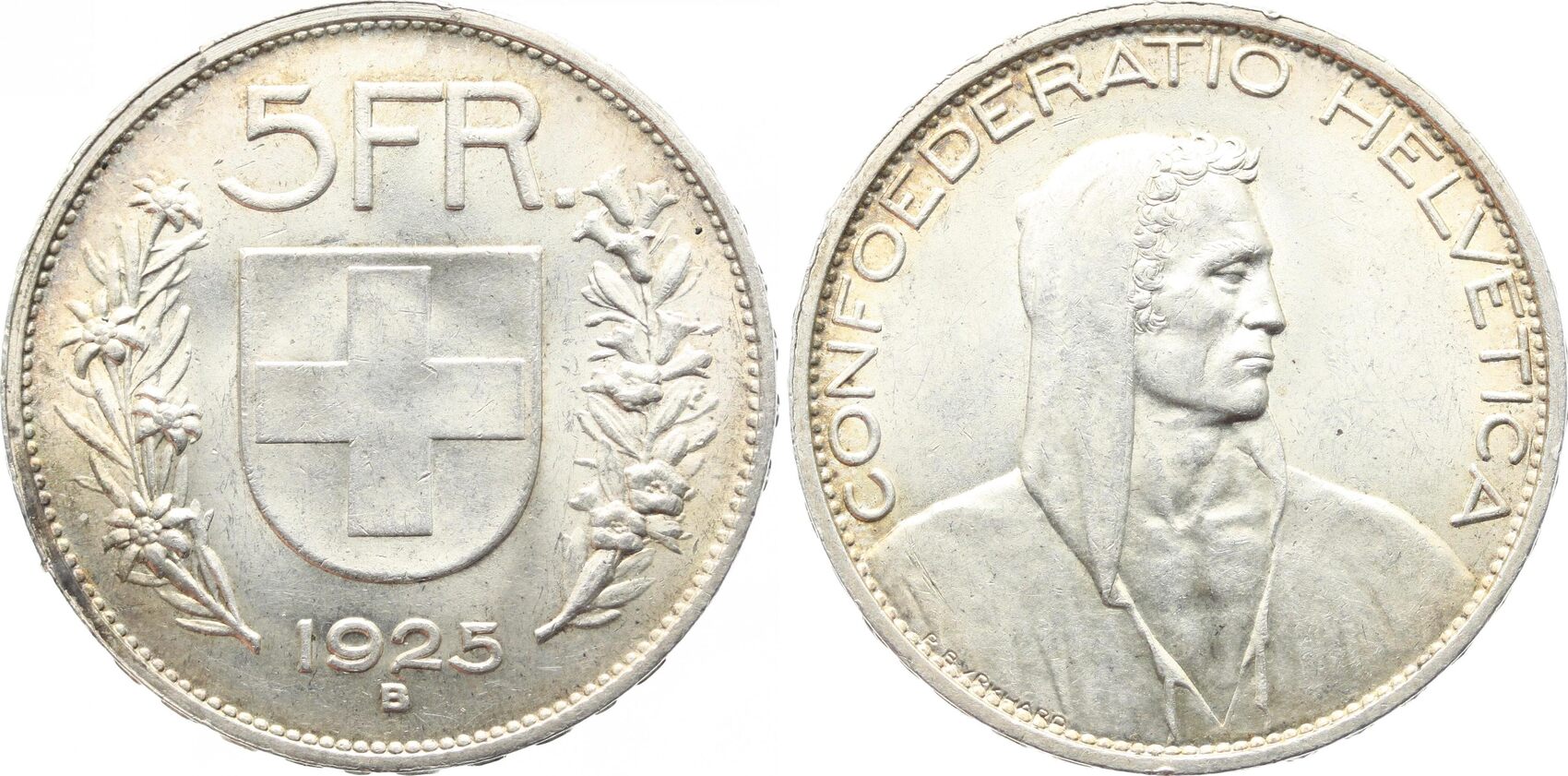 Schweiz-Eidgenossenschaft 5 Franken 1925 B Winz. Kratzer, vorzüglich+ | MA-Shops