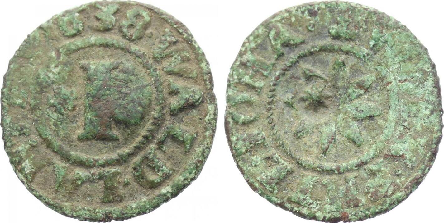 Waldeck I Pfennig 1638 Wolrad VI., Philipp und Johann 1638-1640. Dicke ...