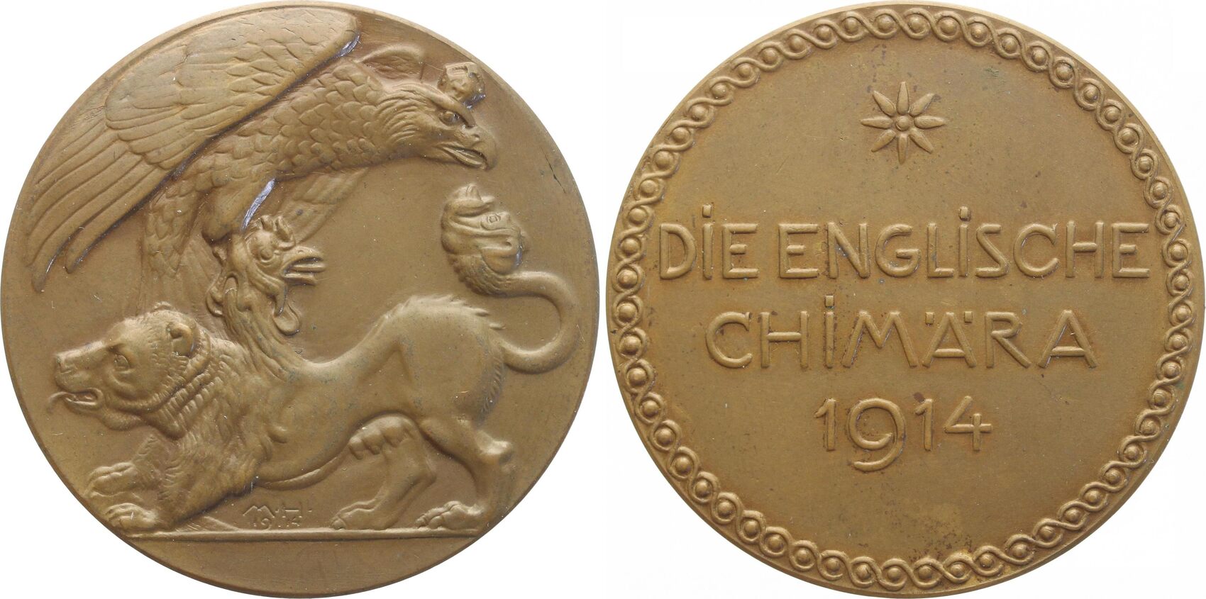 Erster Weltkrieg Bronzemedaille 1914 Vorzüglich | MA-Shops