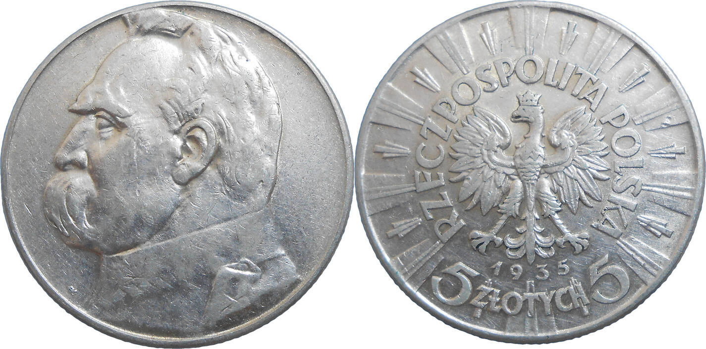 Poland 5 Zloty 1935 Jósef Pilsudski EF | MA-Shops