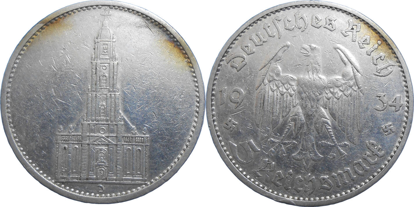 Germany 5 Reichsmark 1934 VF | MA-Shops