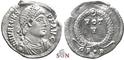 Valens Siliqua - VOT / V within wreath - RIC 13i | MA-Shops