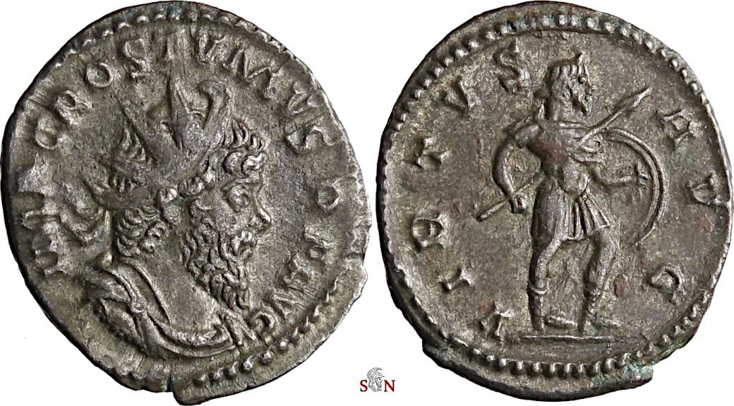 Postumus Antoninianus - VIRTVS without captive - Ex Zschucke Collection ...