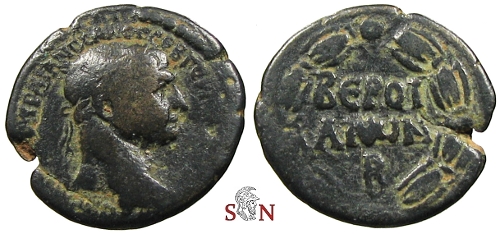 Trajan AE 25 mm - Syria, Beroea - legend in wreath | MA-Shops