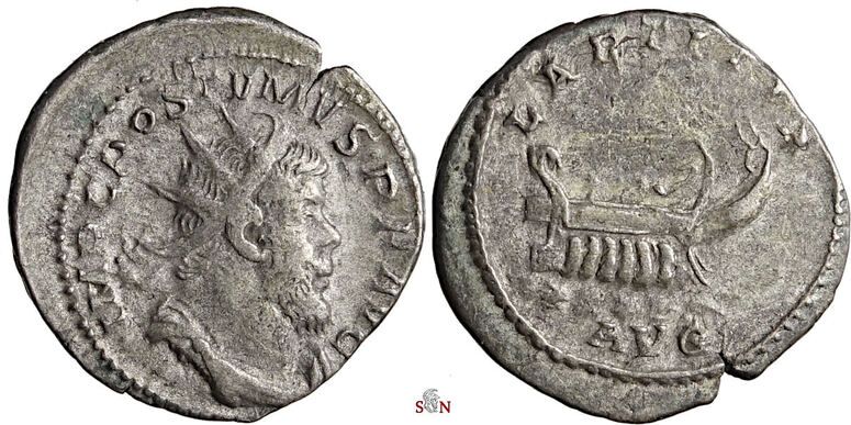 Postumus Antoninianus - LAETITIA AVG - Elmer 130 - Ex Zschucke ...