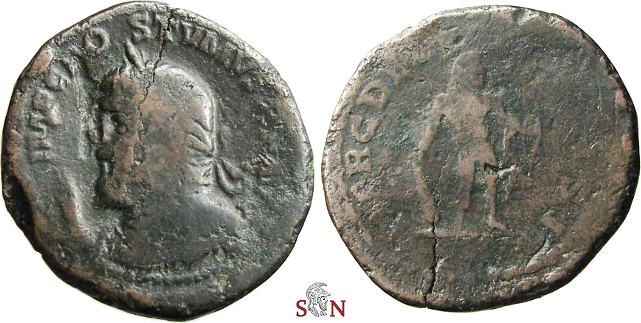 Postumus Sestertius - Very Rare left facing bust - HERC DEVSONIENSI ...