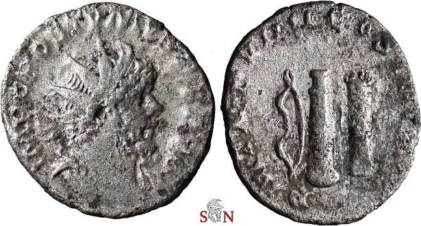 Postumus Antoninianus - Bow, Club, Roman Quiver - Extremely rare | MA-Shops