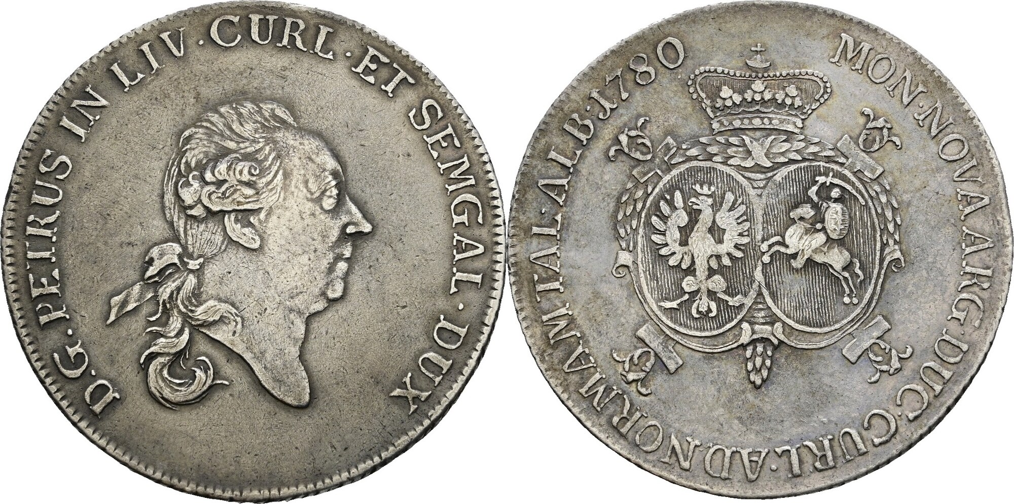 Baltikum-Kurland Taler 1780 Peter Biron 1769-1795. sehr schön ...