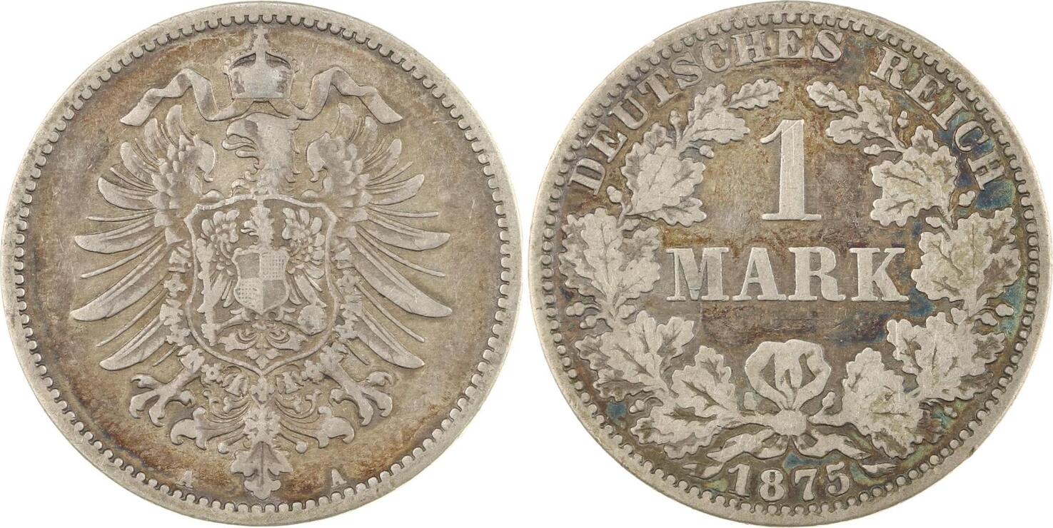 Kleinmünzen 1 Mark 1875 A Sehr schön | MA-Shops