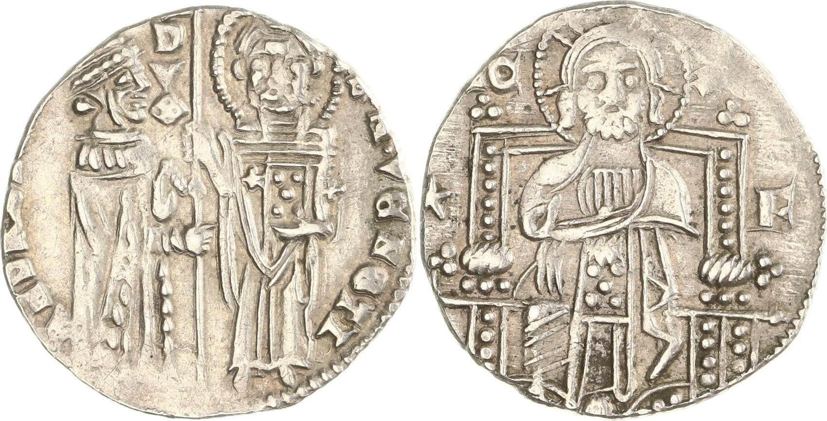 Italien-Venedig / Venezia Grosso Andrea Contarini 1368-1382. Sehr schön ...