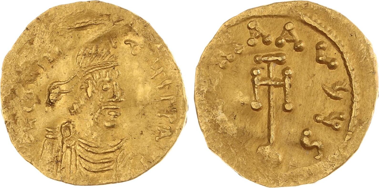 Byzanz Gold 668-685 n. Chr. Constantinus IV. 668-685. Prägeschwäche ...
