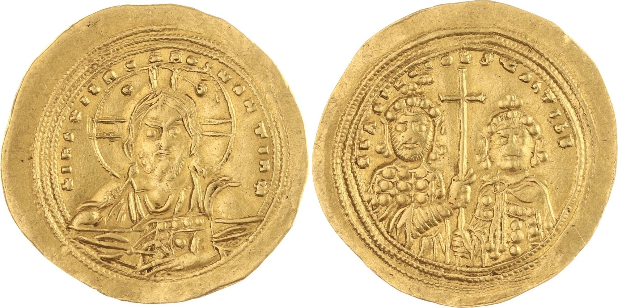 Byzanz Histamenon Gold nach 1005 Basil II. Bulgaroktonos mit ...
