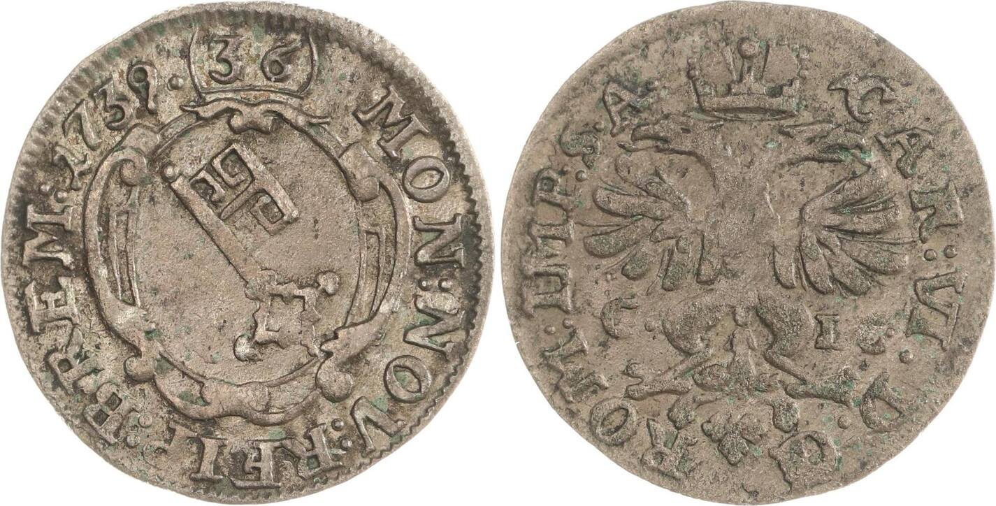 Bremen, Stadt 2 Grote 1739 Sehr schön + | MA-Shops