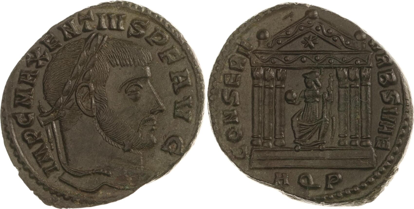 Kaiserzeit Follis 306-312 n. Chr. Maxentius 306-312. Vorzüglich | MA-Shops
