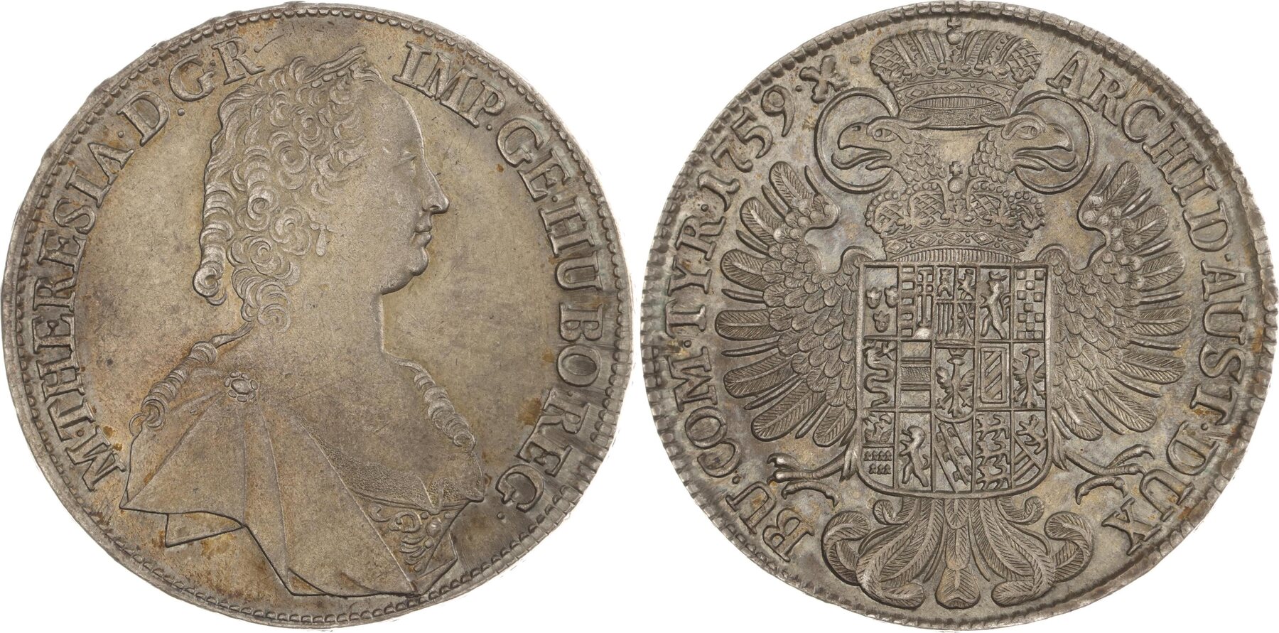 Römisch Deutsches Reich Taler 1759 Maria Theresia 1740-1780. Vorzüglich ...