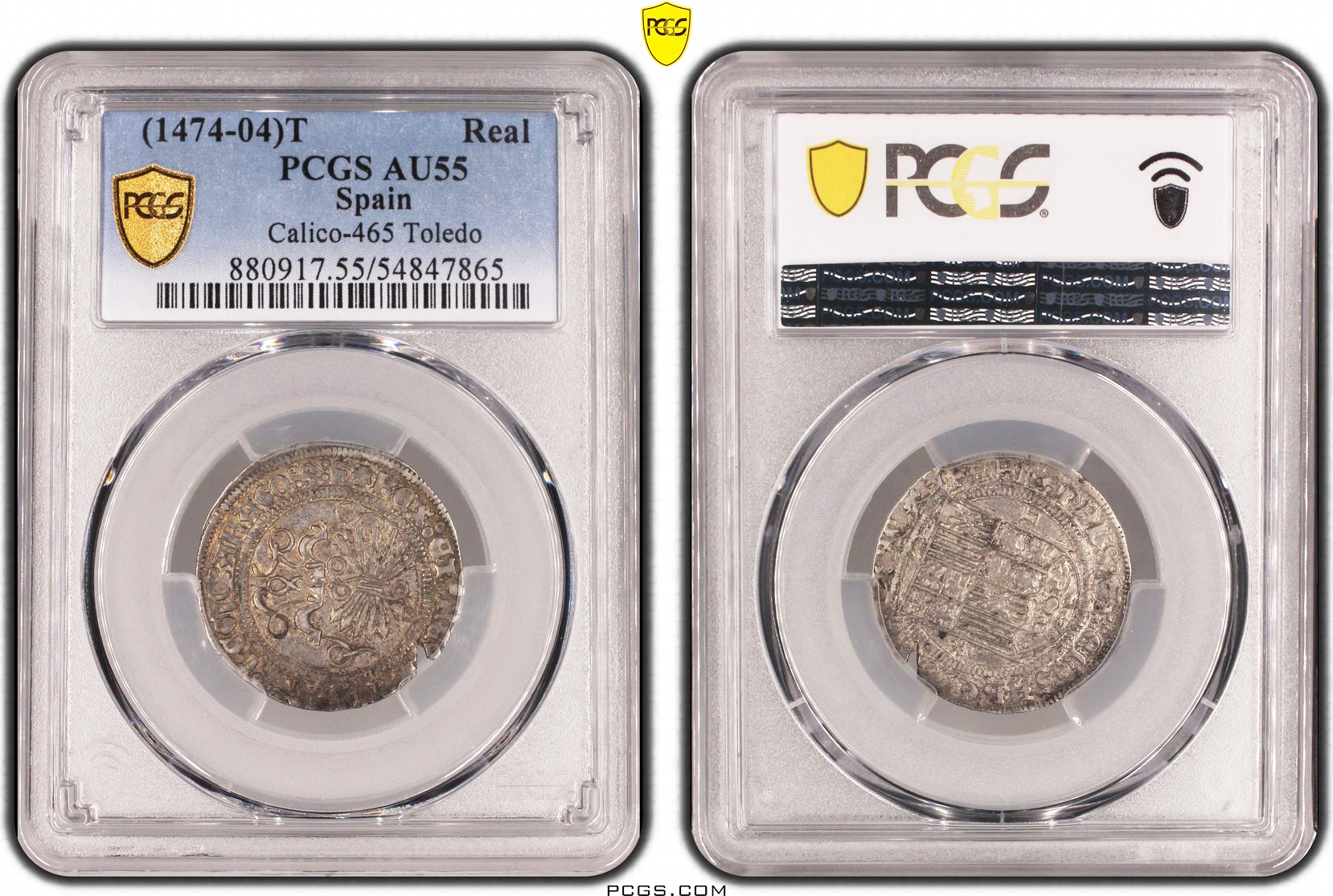 Spain Real 1474-1504 Ferdinand & Isabella I (Catholic Monarchs). Toledo ...