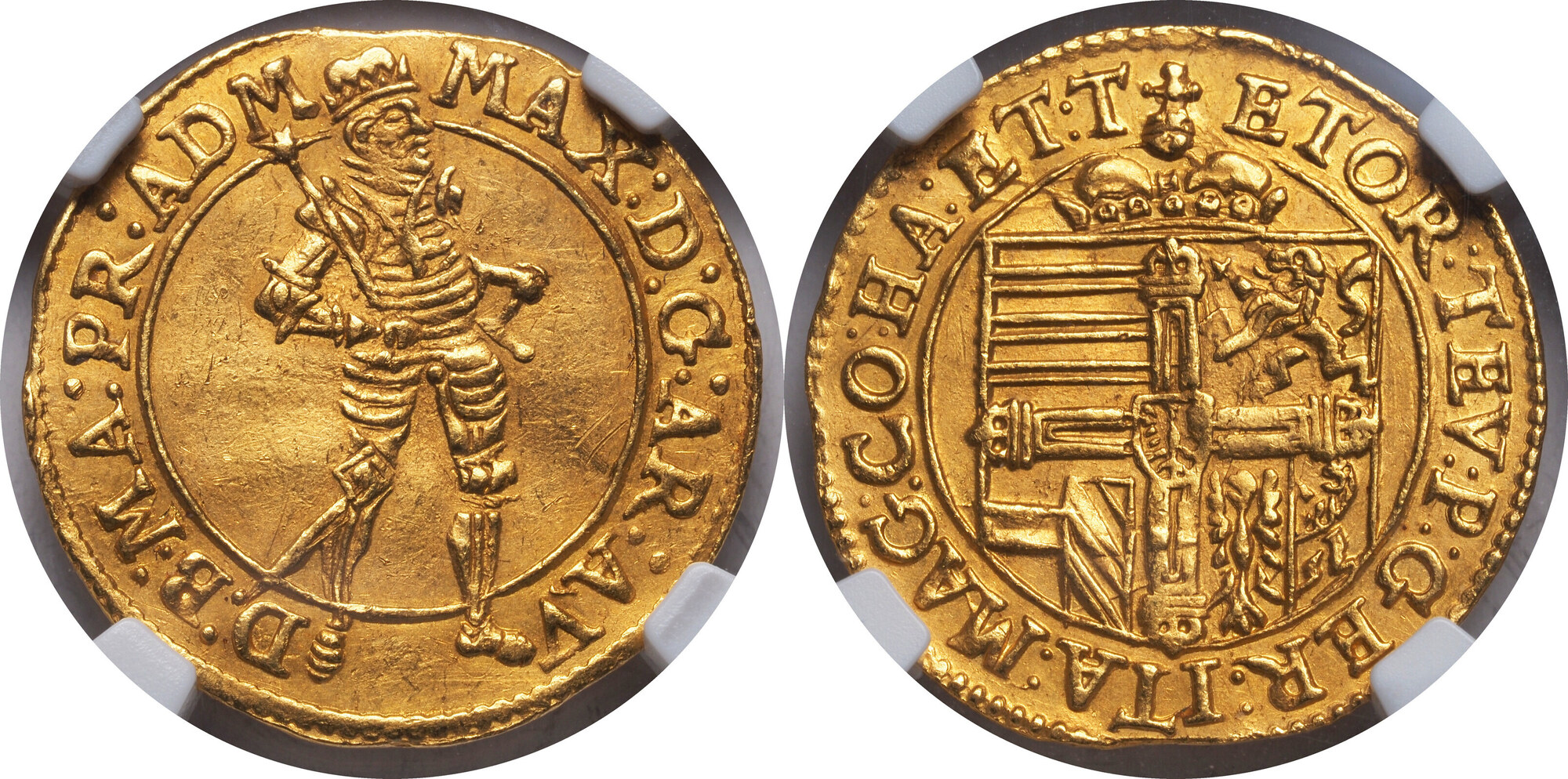 GERMANY (1596-1612) Teutonic Order, Archduke Maximilian III. Gold Ducat ...