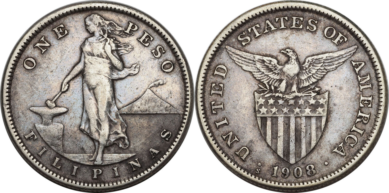 Philippines Peso 1908 S Sehr Schön | MA-Shops