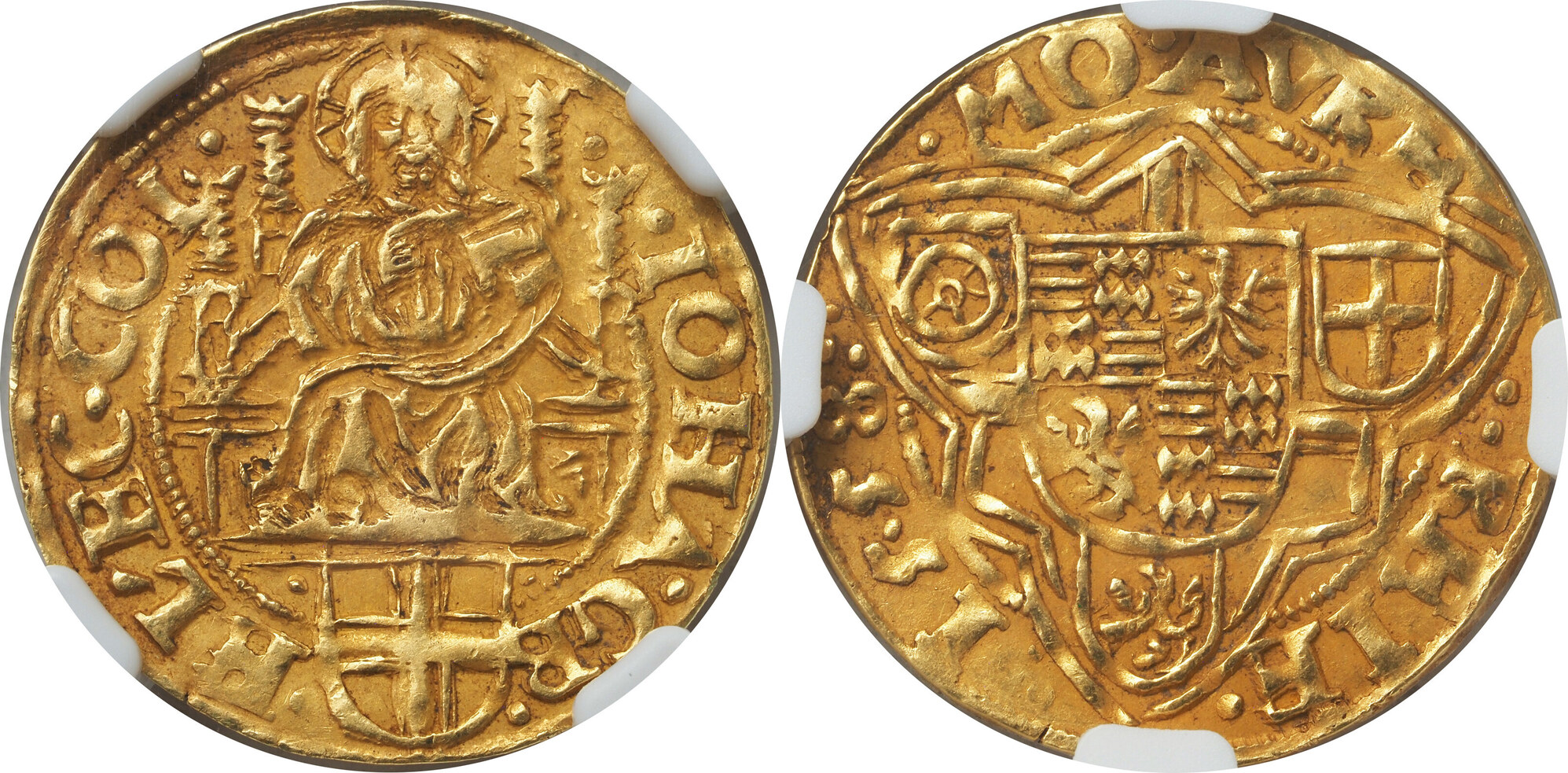 GERMANY-Cologne Gold Gulden 1558 Johann Gebhard von Mansfeld-Vorderort ...