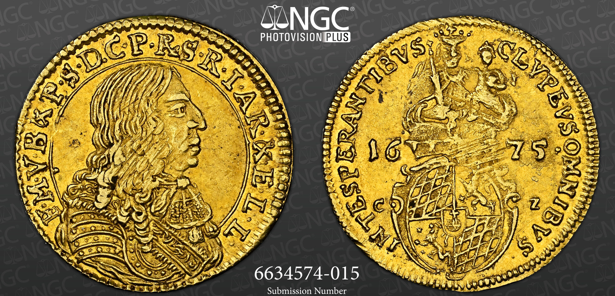 GERMANY-Bavaria Goldgulden 1675 CZ Ferdinand Maria. Gold Gulden Coin ...