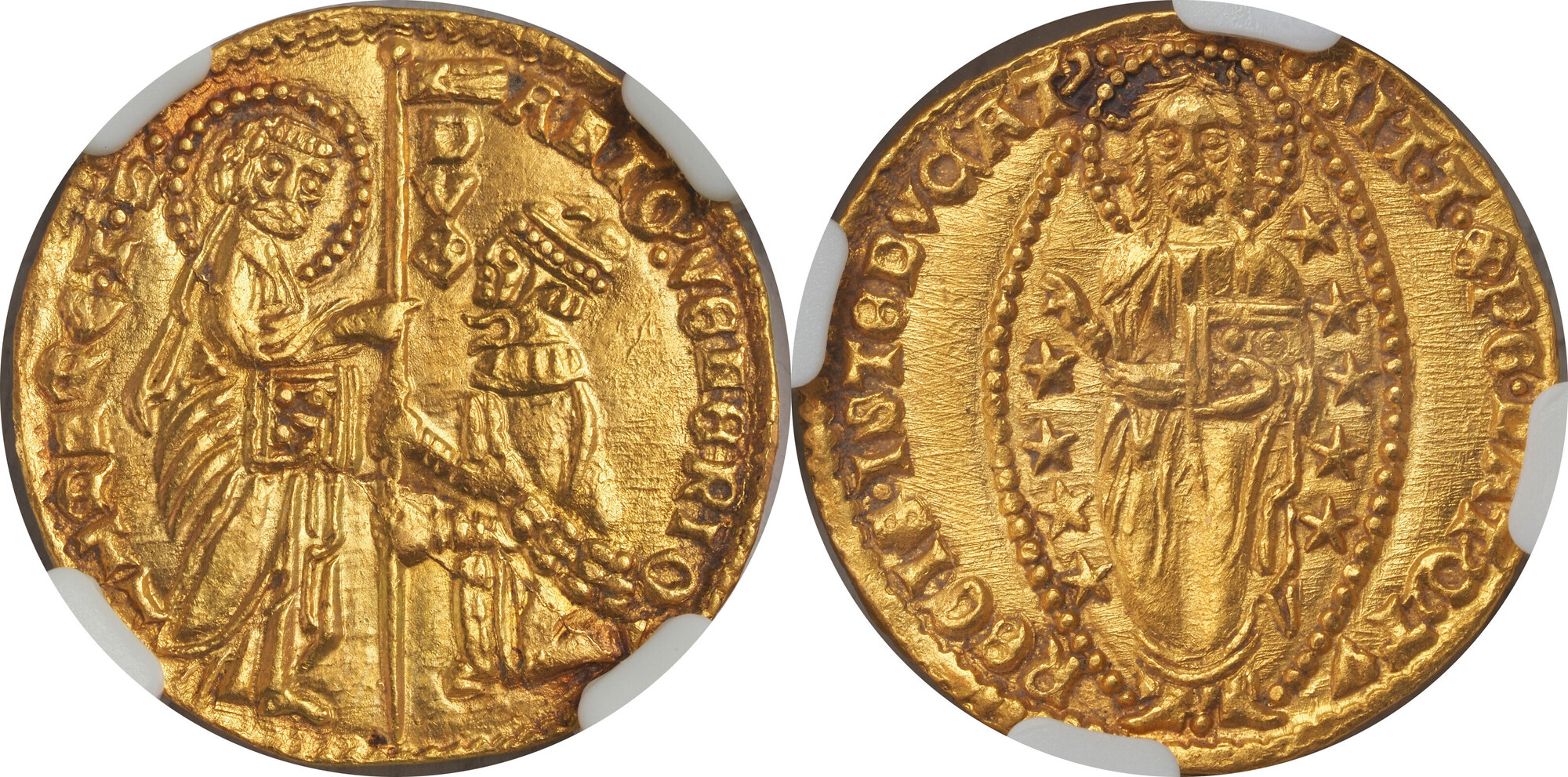 ITALY-Venice DUCAT (1382-1400) Antonio Venier. Variety with secret ...