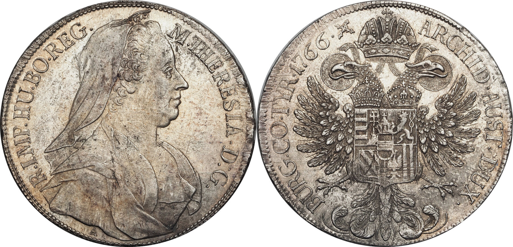 Austria Thaler 1766 A Empress Maria Theresa. Original strike. Vienna ...