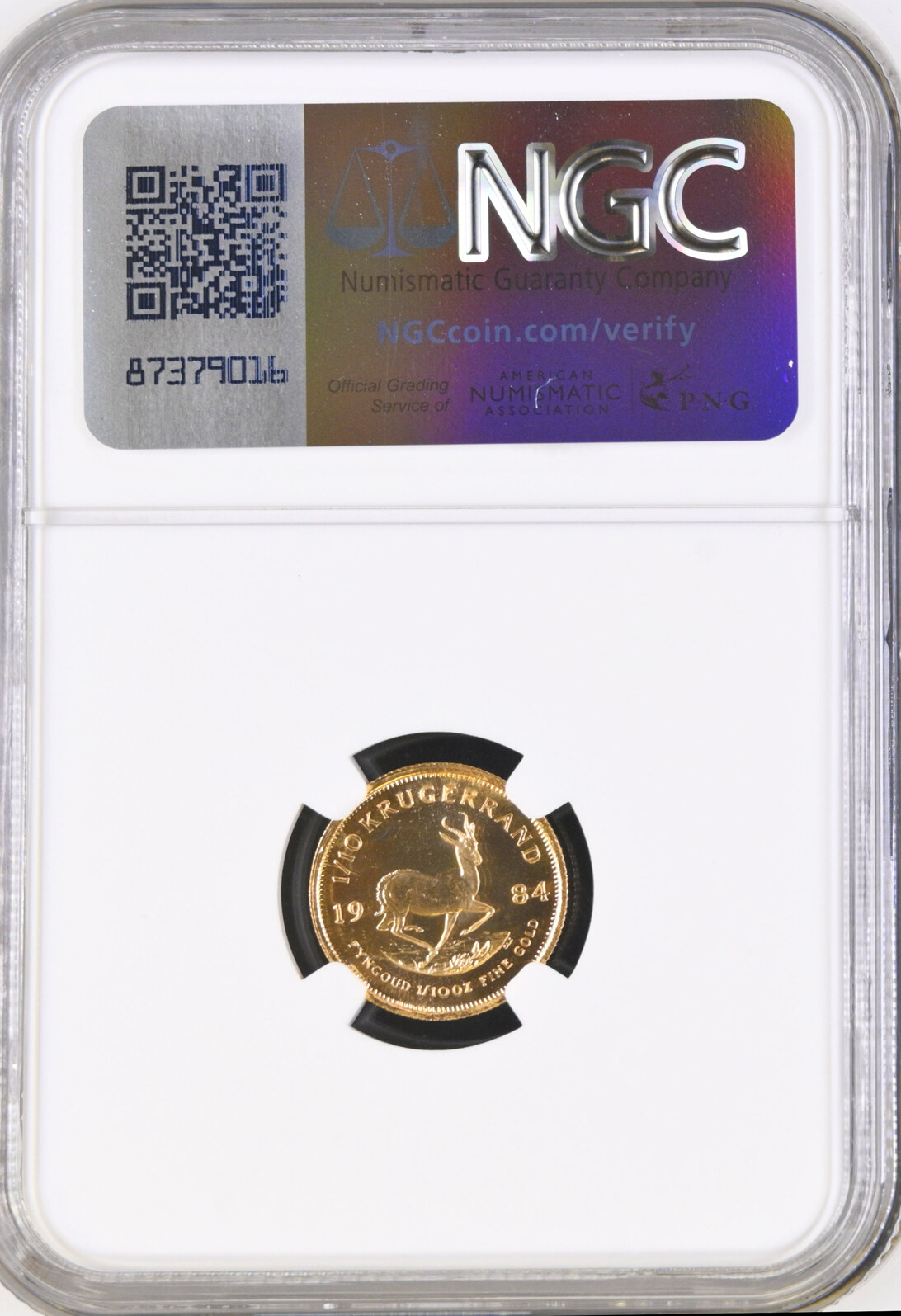Südafrika 1/10KR 1984 South Africa. Proof Gold 1/10 Krugerrand Coin. PP NGC PF 68 CAMEO | MA-Shops