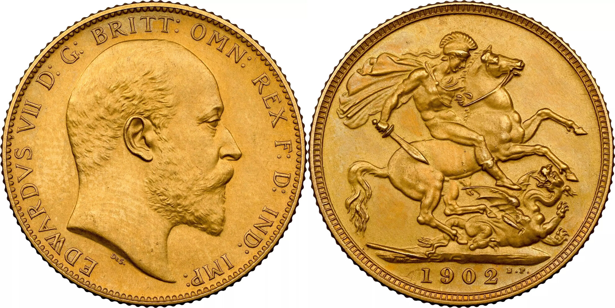Great Britain 1902 Matte Proof Gold Sovereign Coin. NGC PF 61 MATTE ...