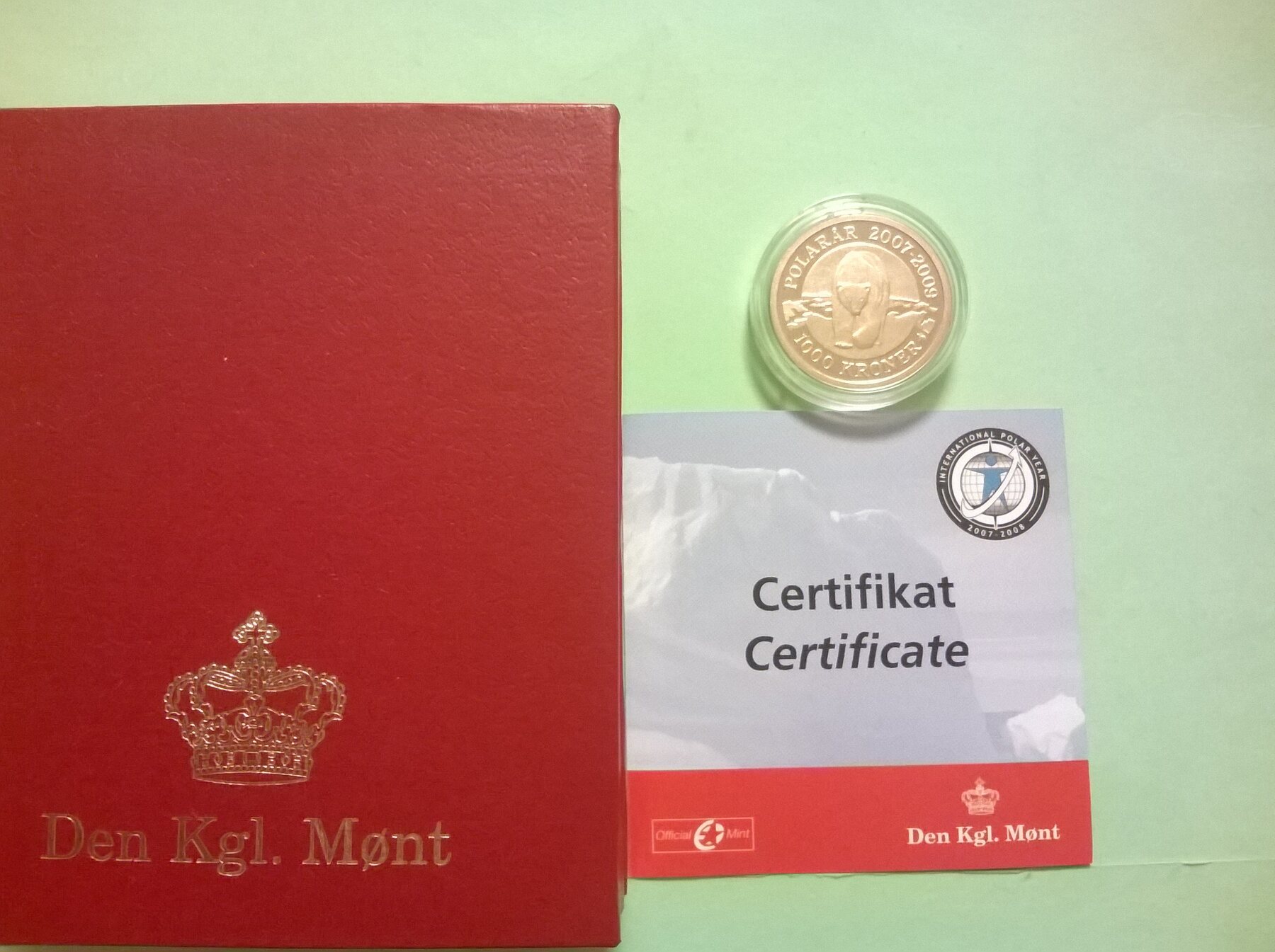 Greenland, Denmark 1000 Kroner 2007 Only Greenland gold coin by Royal ...