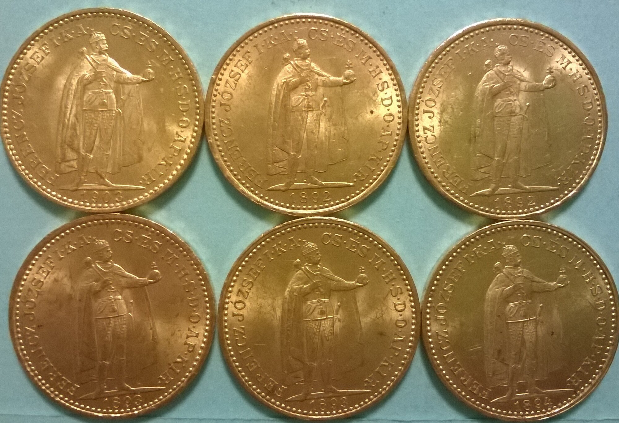 Hungary, Ungarn 20 Korona, Kronen, Corona 6 pcs Austria-Hungary Empire ...