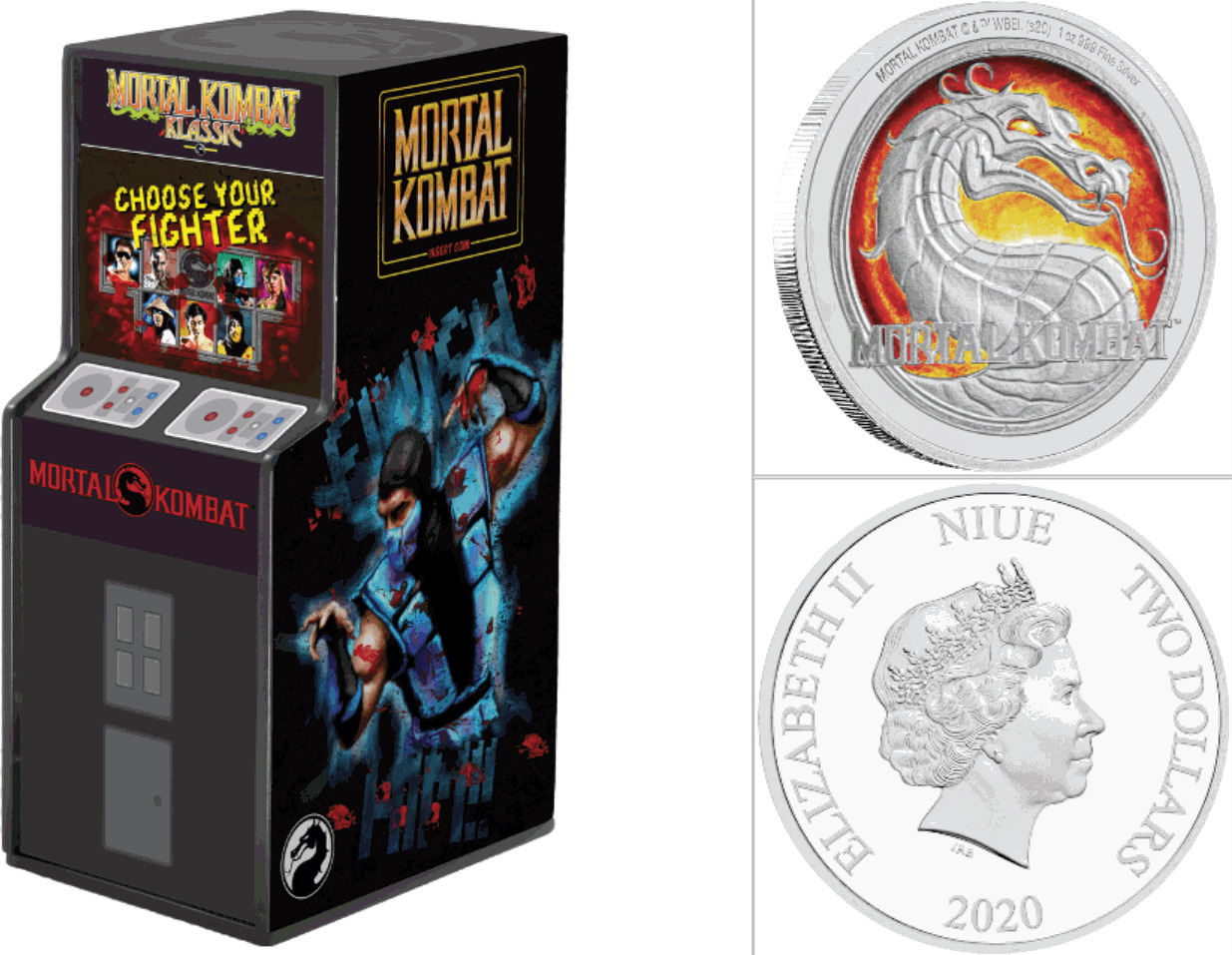 Niue 2 Dollar 2020 New Zealand Mint Mortal Kombat Münze zum Spiel mit ...