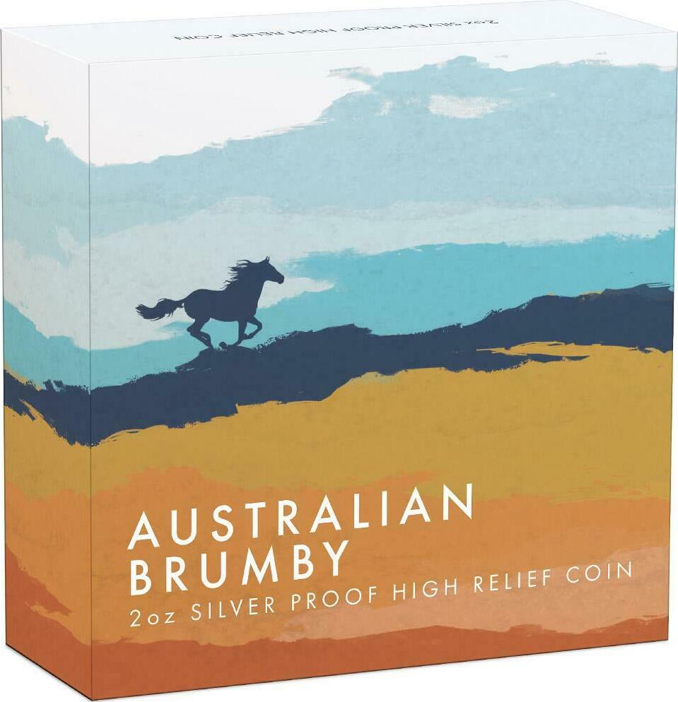 Australien 2 Dollar 2020 Perth Mint Brumby Pferd 2 oz High Relief mit ...