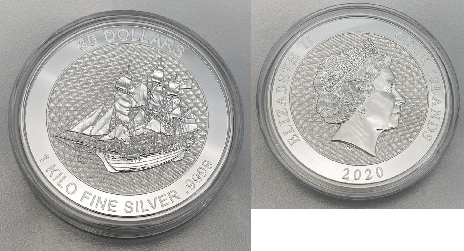 Cook Islands 30 Dollar 2020 Bounty New Generation 1 Kg Silbermünze in ...