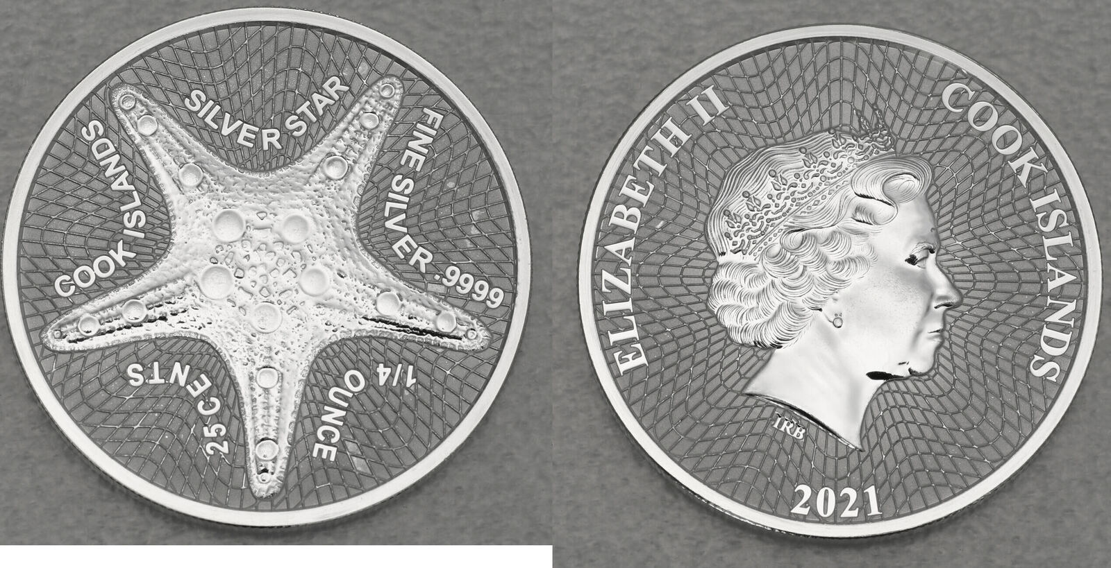 Cookinseln 25 Cents Cook Islands Seestern Silver Star 2021 1/4 oz 999 ...