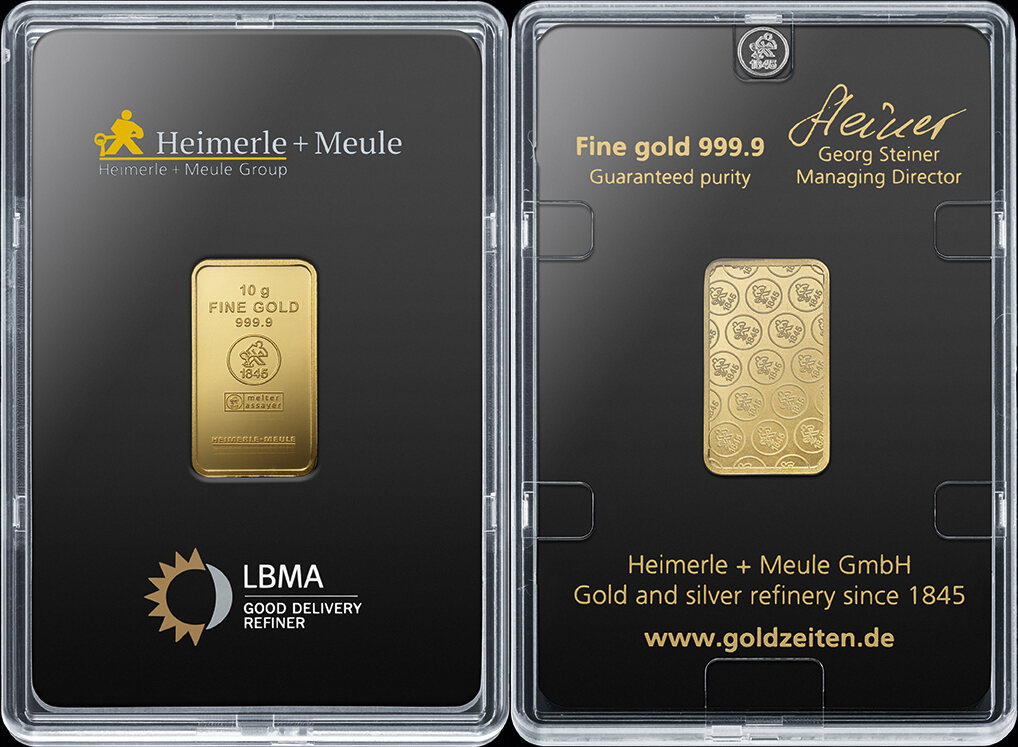 Deutschland 2024 Heimerle & Meule UnityBar Gold Goldbarren 999.9 Fein ...