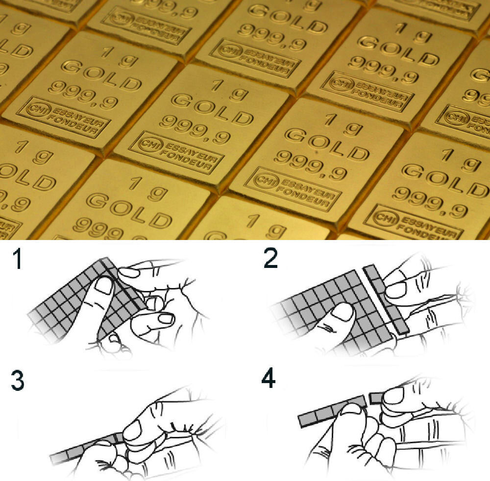 Deutschland 2023 Valcambi Gold Goldbarren 1 Gramm CombiBar 999.9 ...