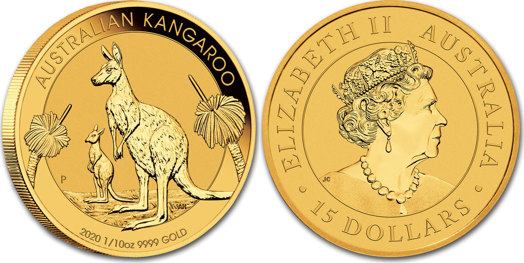 15 Dollar Australien Perth Mint Känguru Kangaroo 2020 1/10 oz 999 ...
