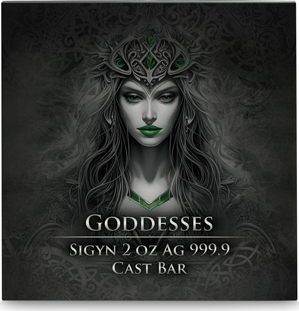 Polen 2024 Silberbarren Sigyn 2 oz Goddess Gussbarren Silber Germania ...
